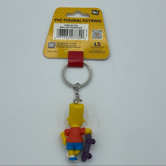 Simpsons | Accessories | The Simpsons Bart Simpson Skateboard Keyring ...